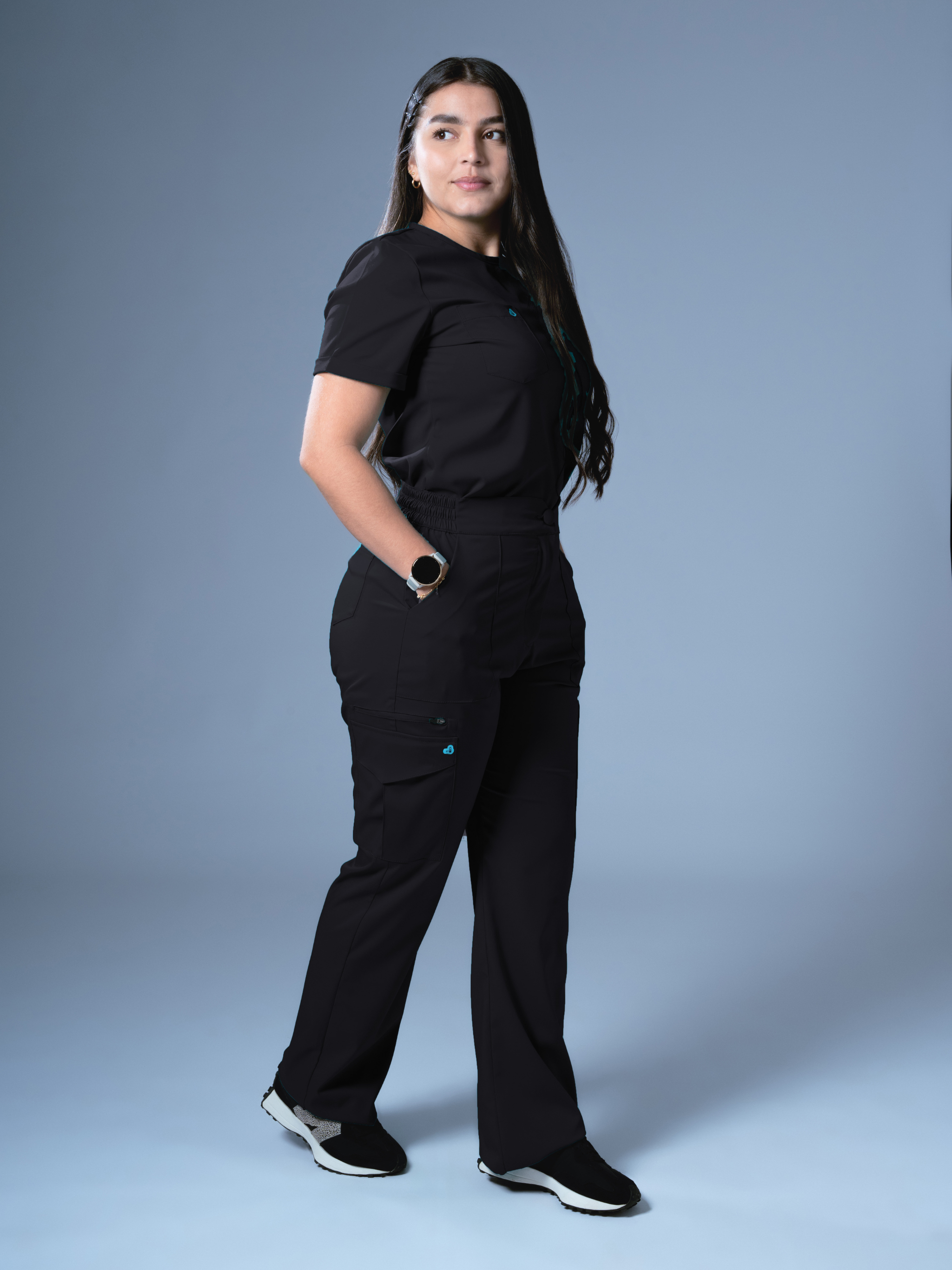 Flexi scrub negro L-26 Cargo – Uniformatrioska